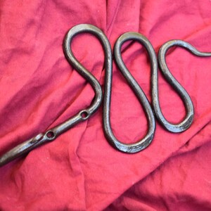 Hand Forged Medieval Viking Snake Design Iron Coat Hook . - Etsy