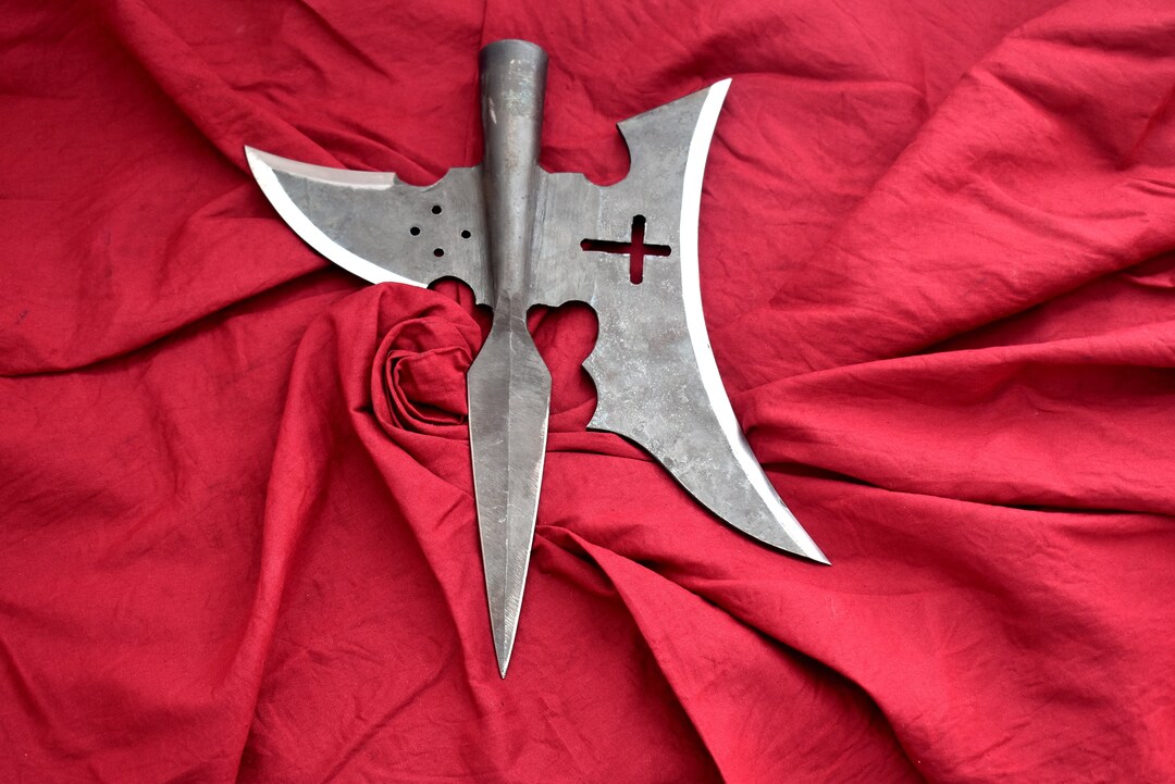 18th Century Medieval Hand Forged Halberd With One Side Blade and ...