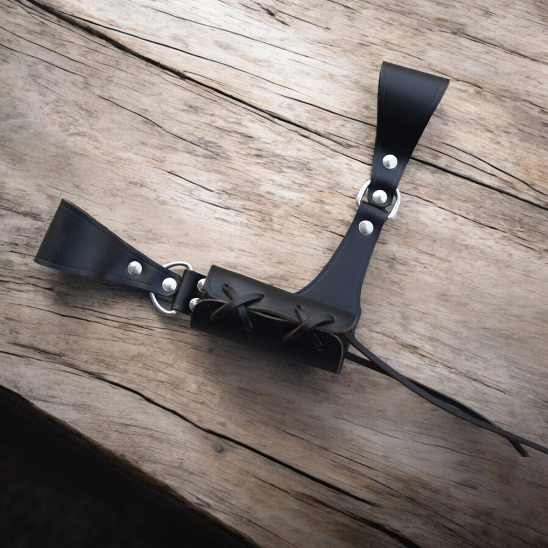 Hand-crafted Medieval Raven Renaissance Blade Sword Frog Leather With ...