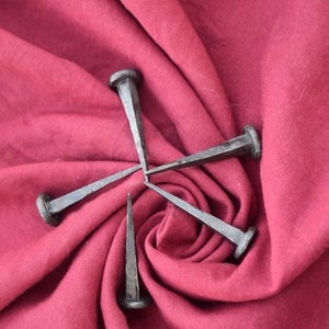 Hand Forged Medieval Iron Nail Set of 5. - Etsy