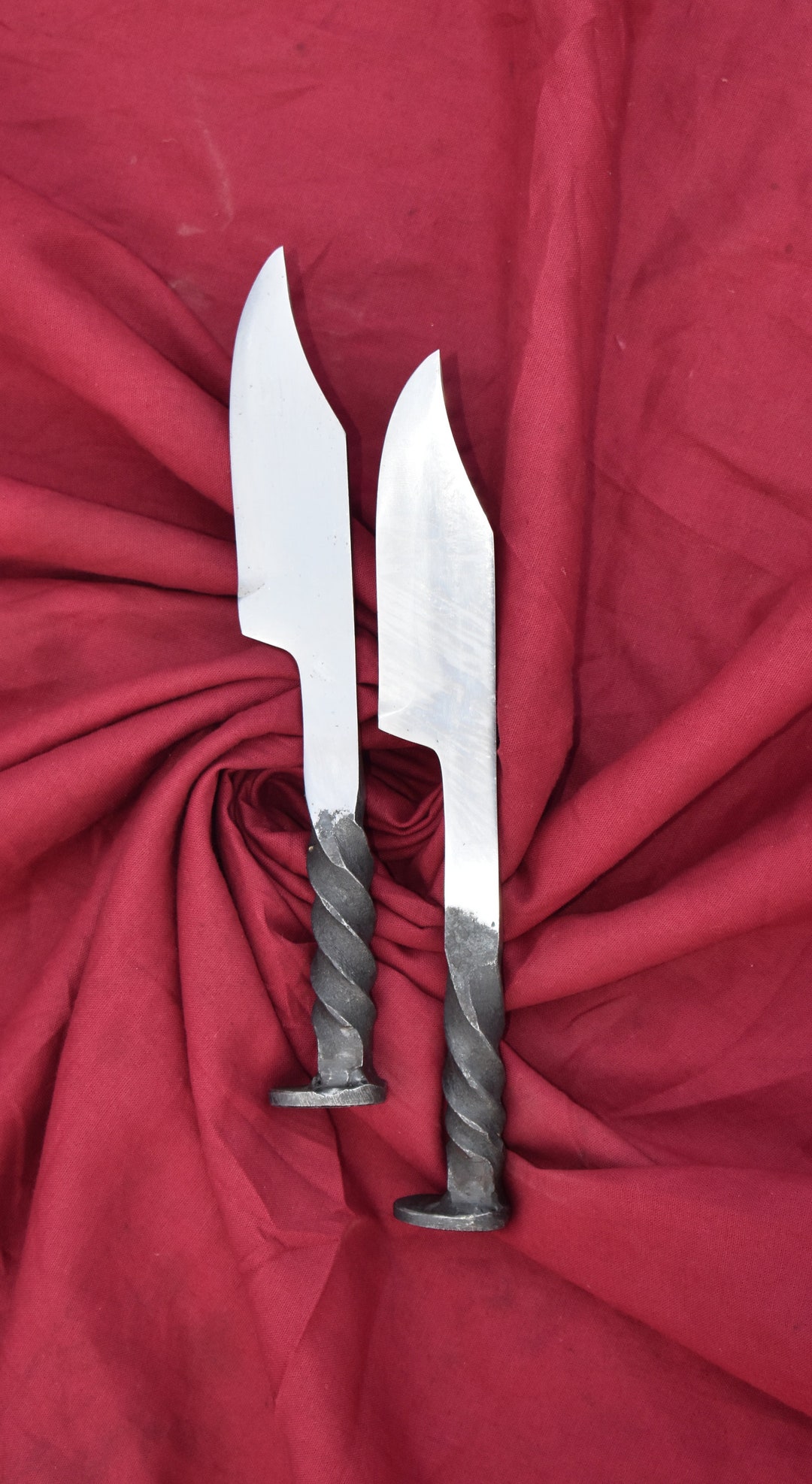 Hand-forged Railroad Spike Dagger Knife set of 2 - Etsy
