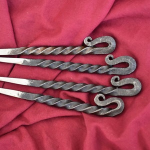 Hand Forged Viking Eating Spike Set of 4 - Etsy