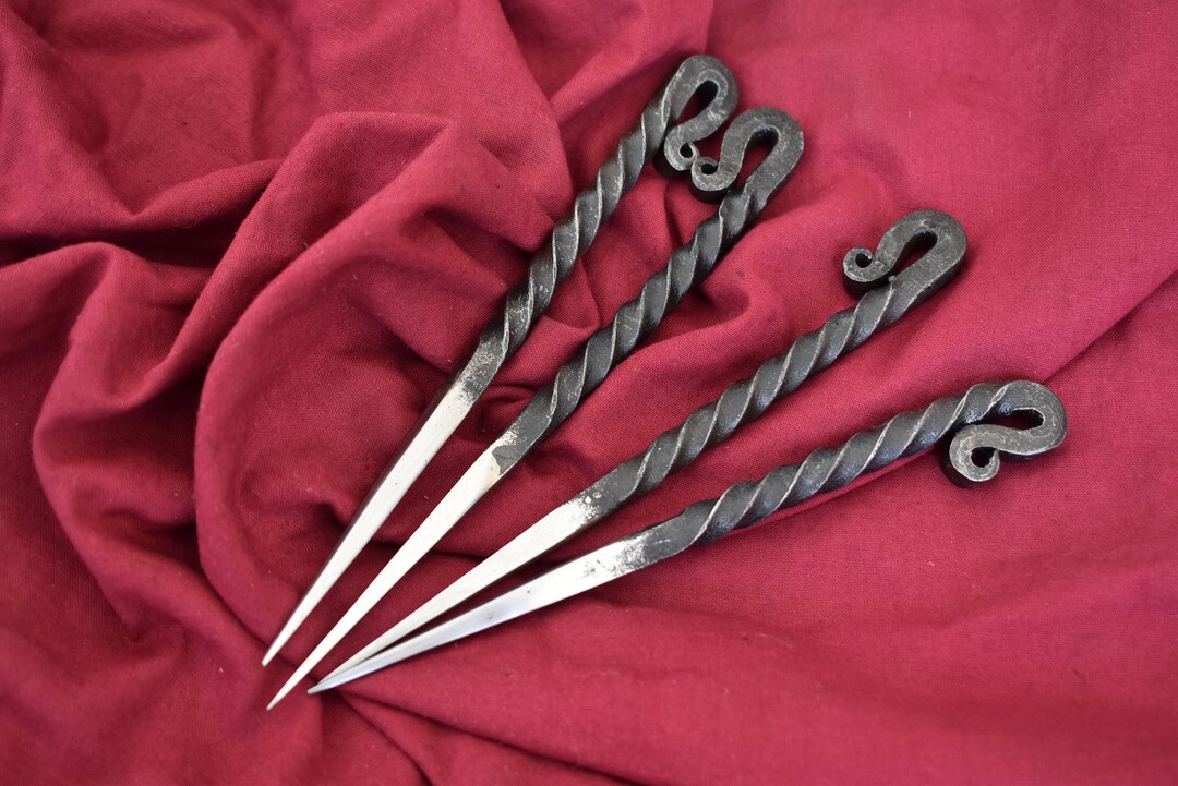 Hand Forged Viking Eating Spike Set of 4 - Etsy