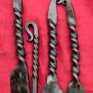 Medieval Hand-forged Cutlery Set With Leather Pouch - Etsy