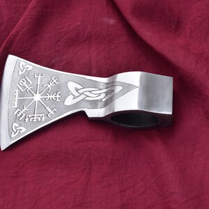 Hand Forged Viking Medieval Etching Outdoor Camping Axe Head. Best Gift ...