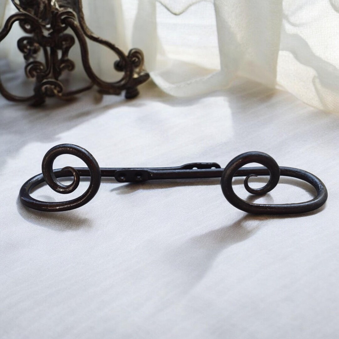 A Pair of Blacksmith Made Wrought Iron Hand Forged Medieval Curtain ...