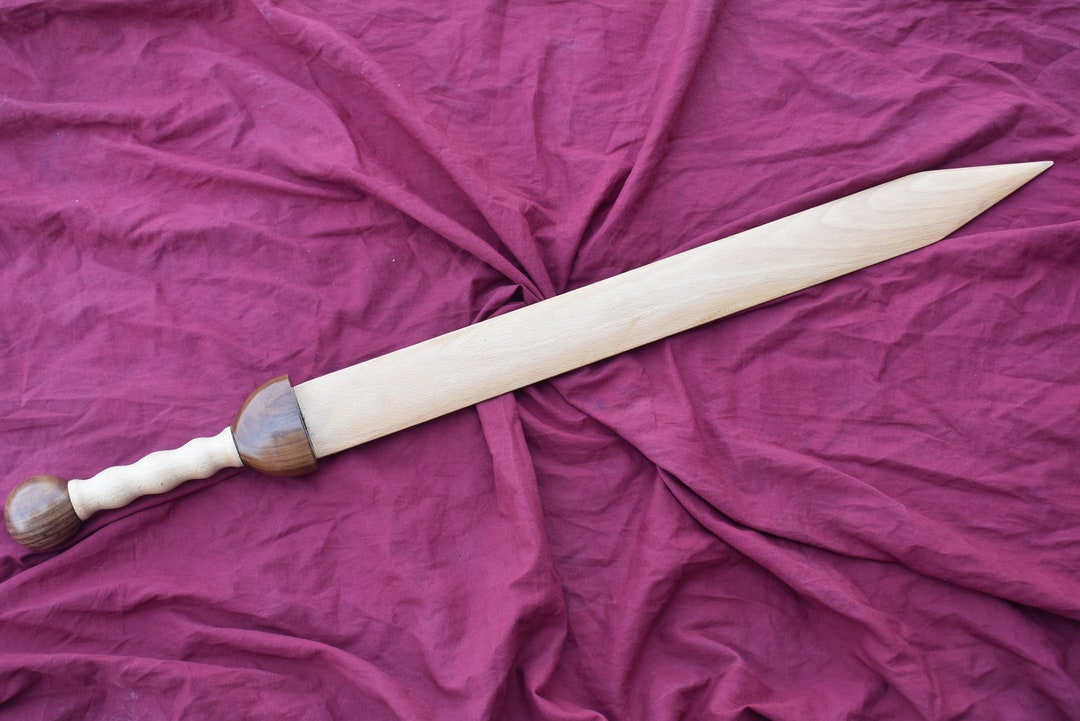 Hand-crafted Wooden Roman Gladius Practice Sword Replica for Historical ...