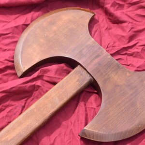 Handcrafted Wooden Training Practice Double Axe With Handle. - Etsy
