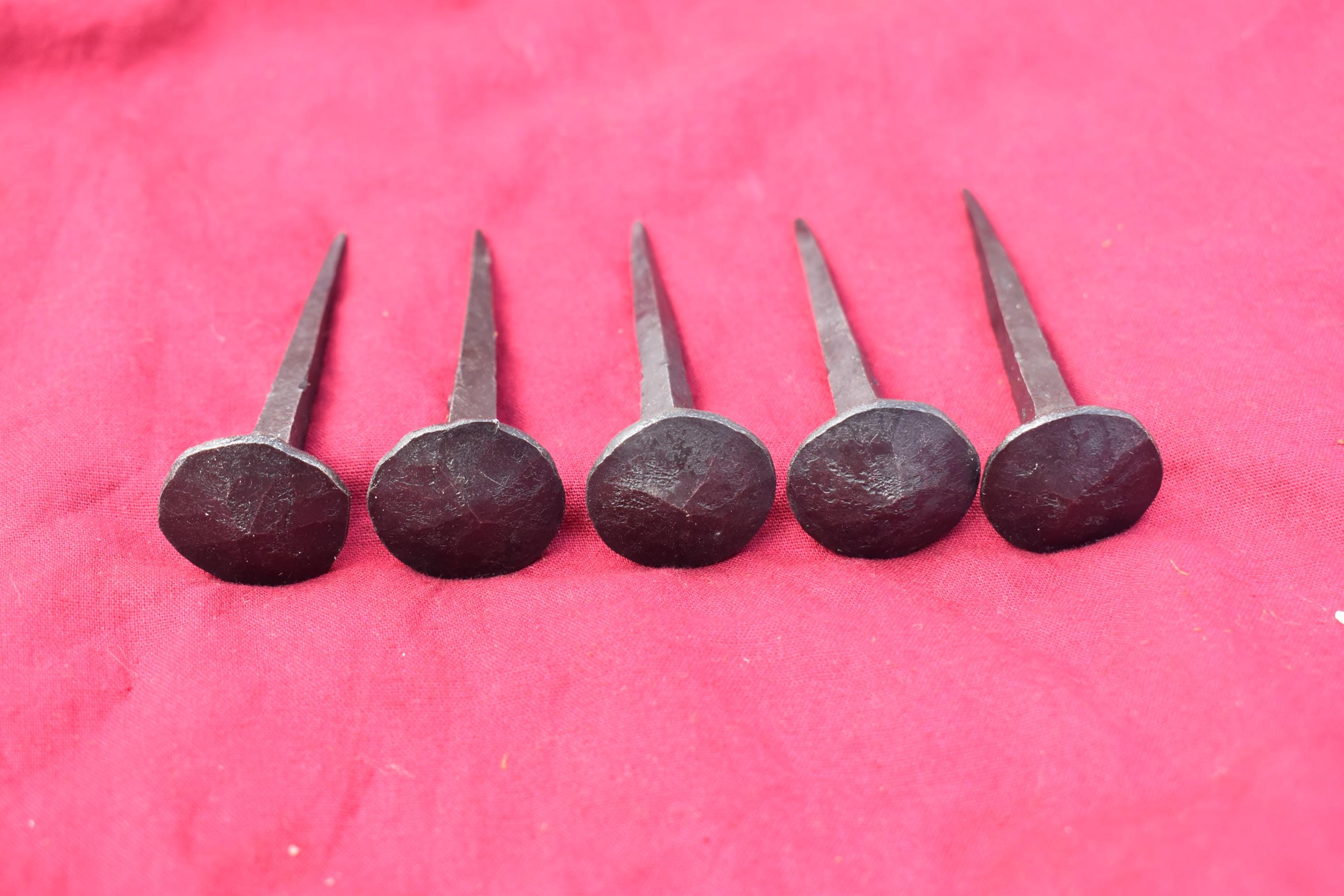 Pack of 5 Large Hand-forged Medieval Iron Nails — Viking Age ...