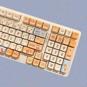 142 Keys Cute Little Fox Keycap Set, Fall Keycaps, KCA/MDA Profile ...