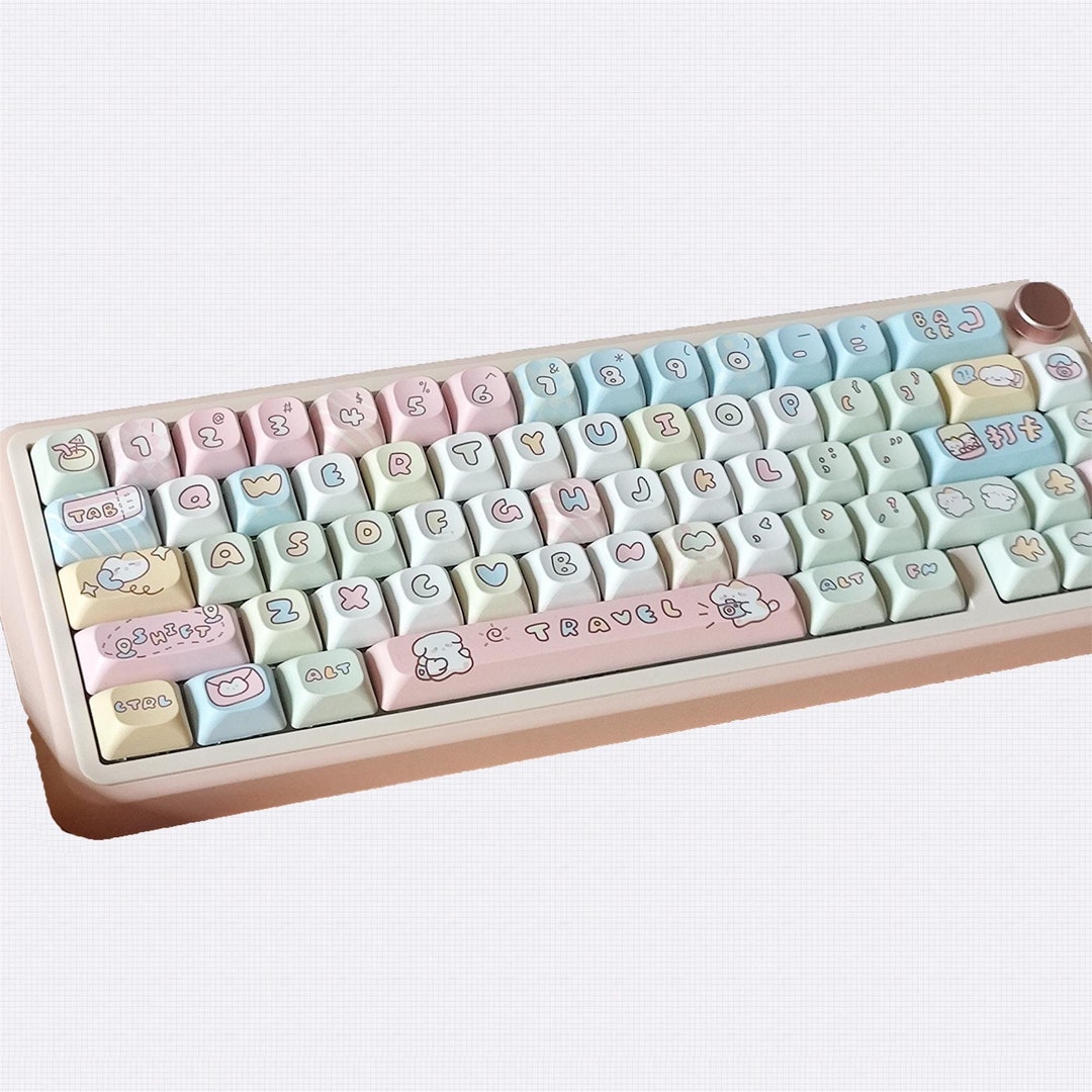 Cute Cartoon Keyboard, Blue Switch Keyboard, Moe/moc/mda Keyboard, PBT ...