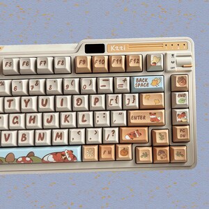 142 Keys Cute Little Fox Keycap Set, Fall Keycaps, KCA/MDA Profile ...