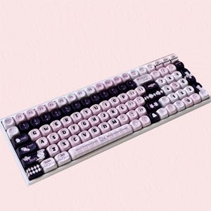 137keys Y2K Black Pink Keycap Set, Gothic Keycaps, Cherry /MOA Profile ...