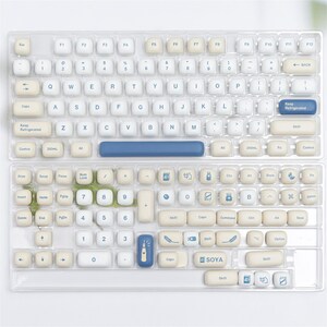 140keys Funny Round Soy Milk Keycap Set, Cute Keycaps, MOG Profile ...