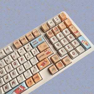 142 Keys Cute Little Fox Keycap Set, Fall Keycaps, KCA/MDA Profile ...