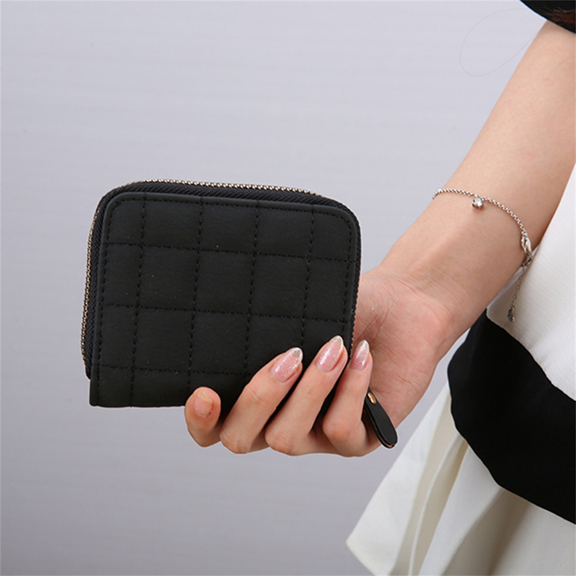 Cute Tofu Block Wallet, Women's Simple Two-fold Wallet, Coin Zipper ...