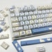 145keys Cute Cat Keycap Set, Blue Keycaps, MOC Profile Keycaps, PBT ...