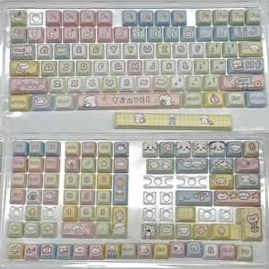 148keys Cute Hand-drawn Travel Keycap Set, Cartoon Keycaps, MOC Profile ...