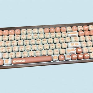 138keys Funny Round Cookies Keycap Set, Emoji Keycaps, MOG Profile ...