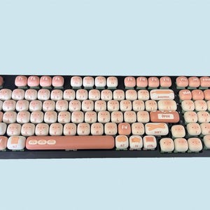 138keys Funny Round Cookies Keycap Set, Emoji Keycaps, MOG Profile ...