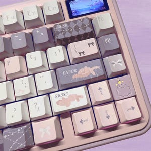 150 Keys Cute Muppets Keycap Set, Purple Keycaps, Foa/cherry Profile ...