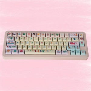 143 Keys Cute Cartoon Hand-drawn Keycap Set, Funny Graffiti Keycaps ...