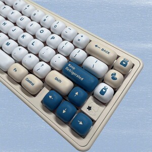 140keys Funny Round Soy Milk Keycap Set, Cute Keycaps, MOG Profile ...