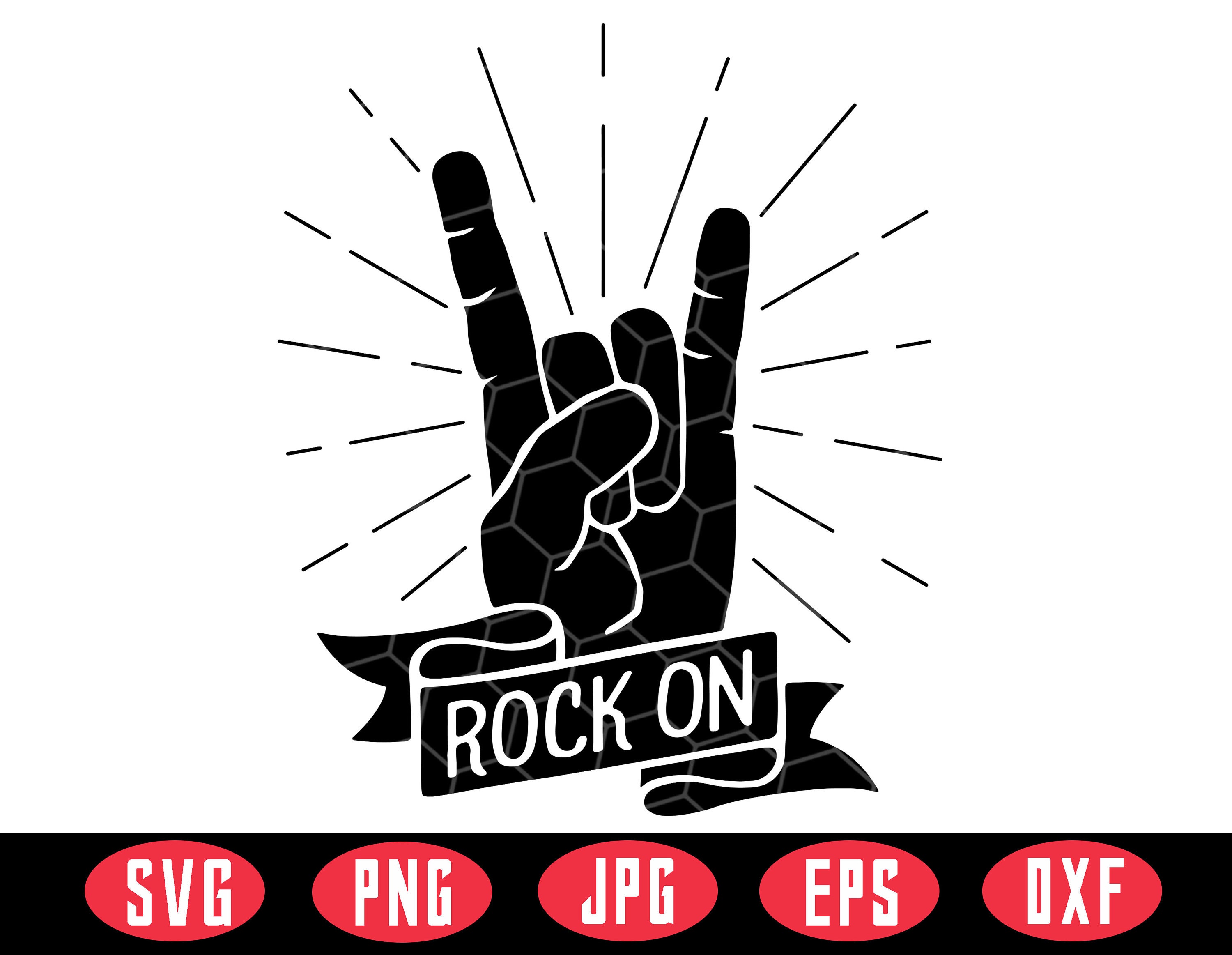 Rock On svg rock svg rock and roll Svg rock on hand sign | Etsy