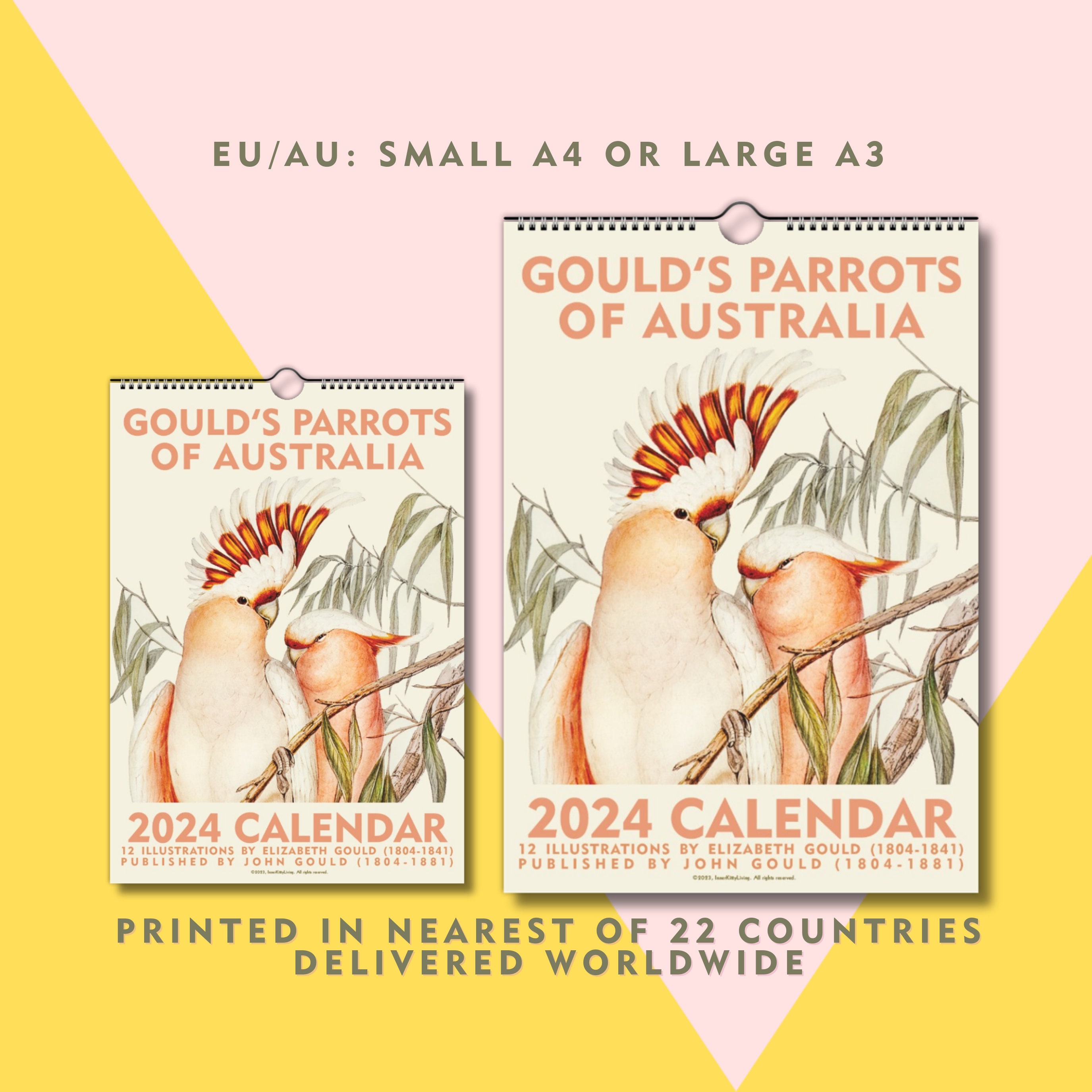 2024 Parrots of Australia Calendar, Vintage Art From Gould's Birds ...