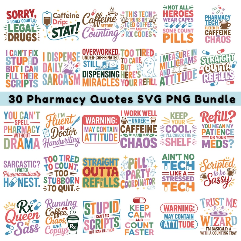 30 Pharmacy SVG Bundle Pharmacy Life (digital Download) - Etsy