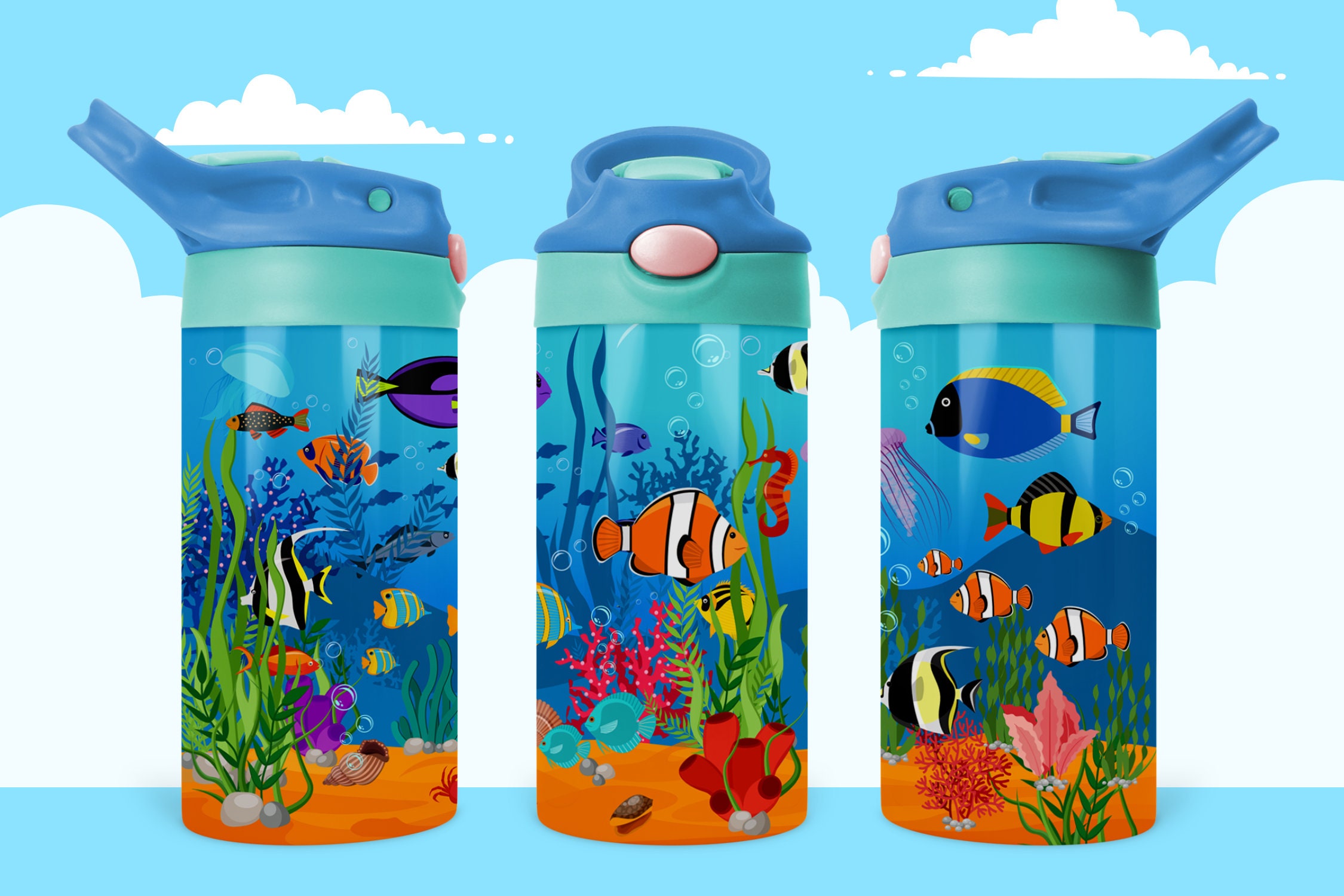 Kids Water Bottle: 12oz Sublimation Design (digital Download) - Etsy