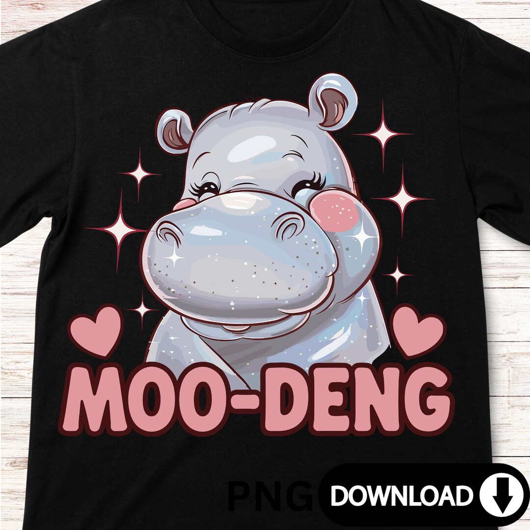 10 Files Bundle Moo Deng Meme Shirt Design I Love Moo Deng Fan Club ...