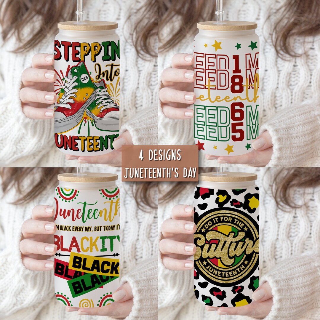 Bundle 4 Files 16 Oz Libbey Beer Glass Can Sublimation Juneteenth ...