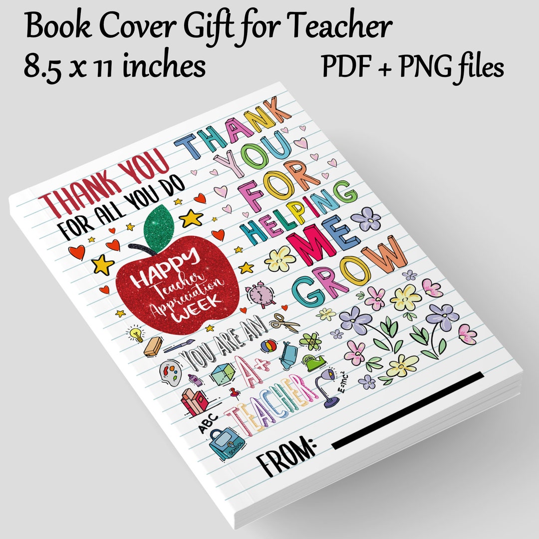 Teacher Book Cover 8.5 X 11 Inches Notebook Journal Cover Sublimation ...