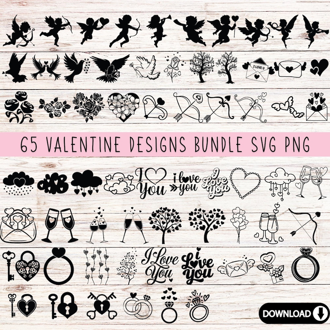 Angel Cupid Heart SVG Bundle Valentine Angel SVG Valentine Angel | Love ...