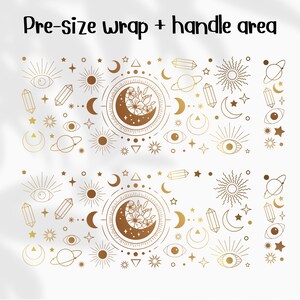 2 Designs 40oz Quencher Stanley Tumbler Wrap Sun and Magic Moon Svg, Celestial | 40 Oz SVG Cute ...