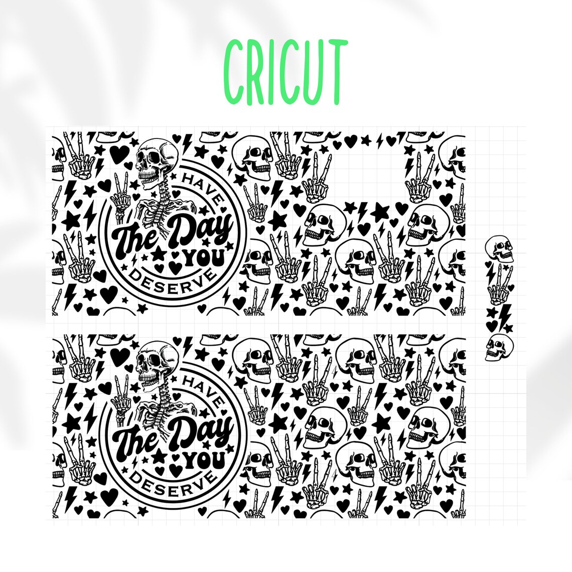 Skull Peace Sign 40oz Tumbler Wrap: Snarky Skeleton Design (SVG PNG) - Etsy