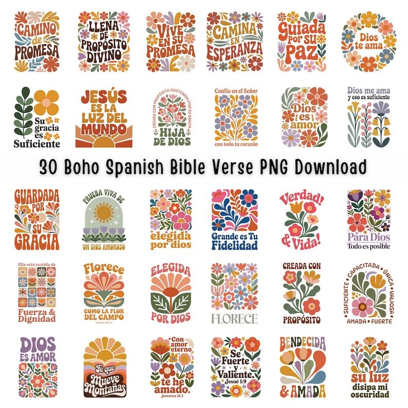 Bundle 30 Spanish Bible Verses Png | Frases Cristianas Png | Spanish ...