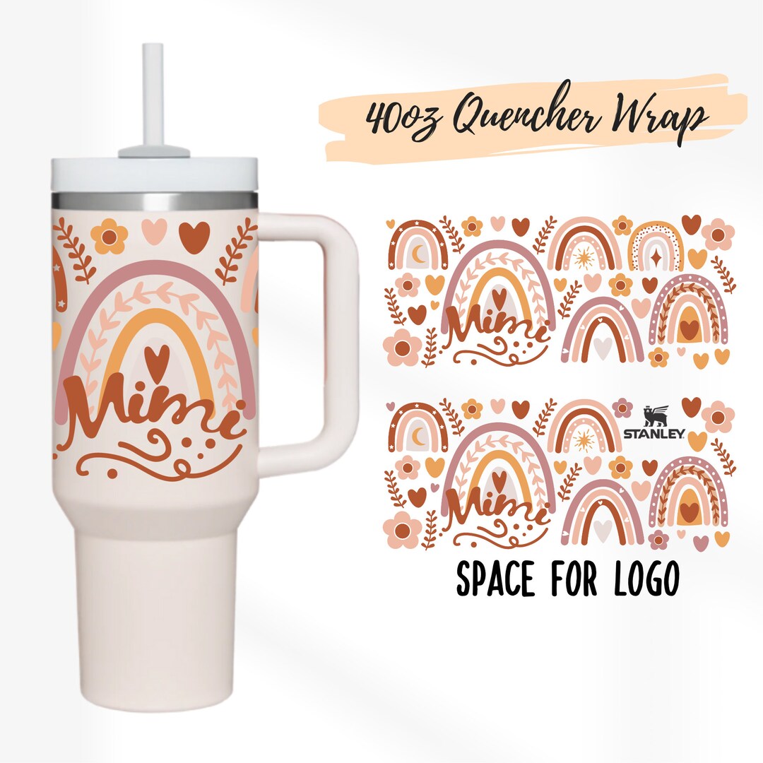 3 Designs 40oz Quencher Stanley Tumbler Wrap Boho Heart Daisy - Etsy