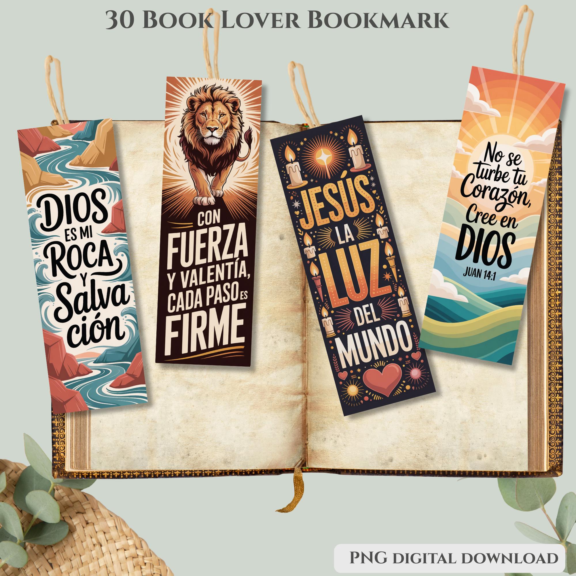 30 Spanish Bible Verse Frases Cristianas Bookmark (digital Download) - Etsy