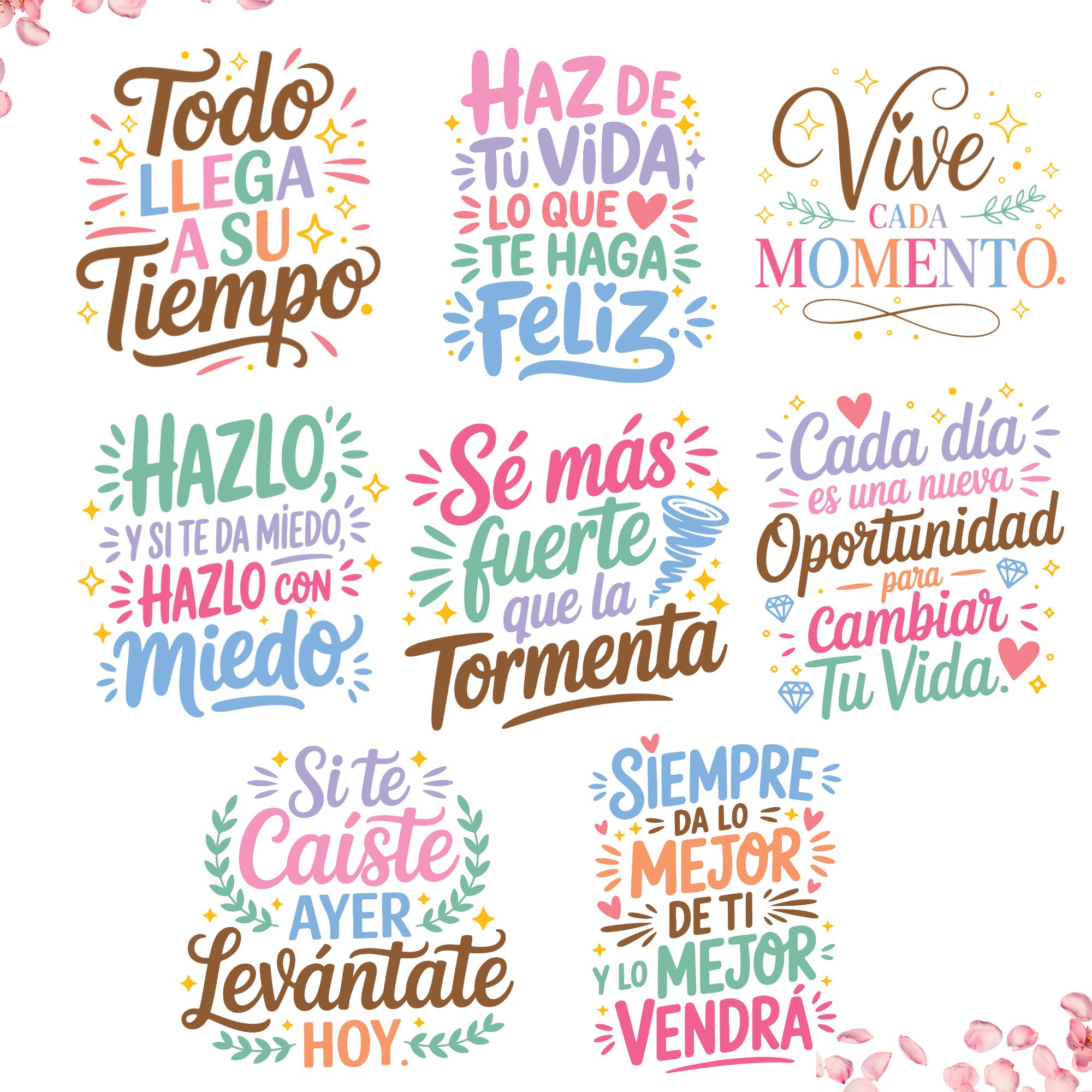 30 Spanish Motivational Quotes PNG Bundle (digital Download) - Etsy
