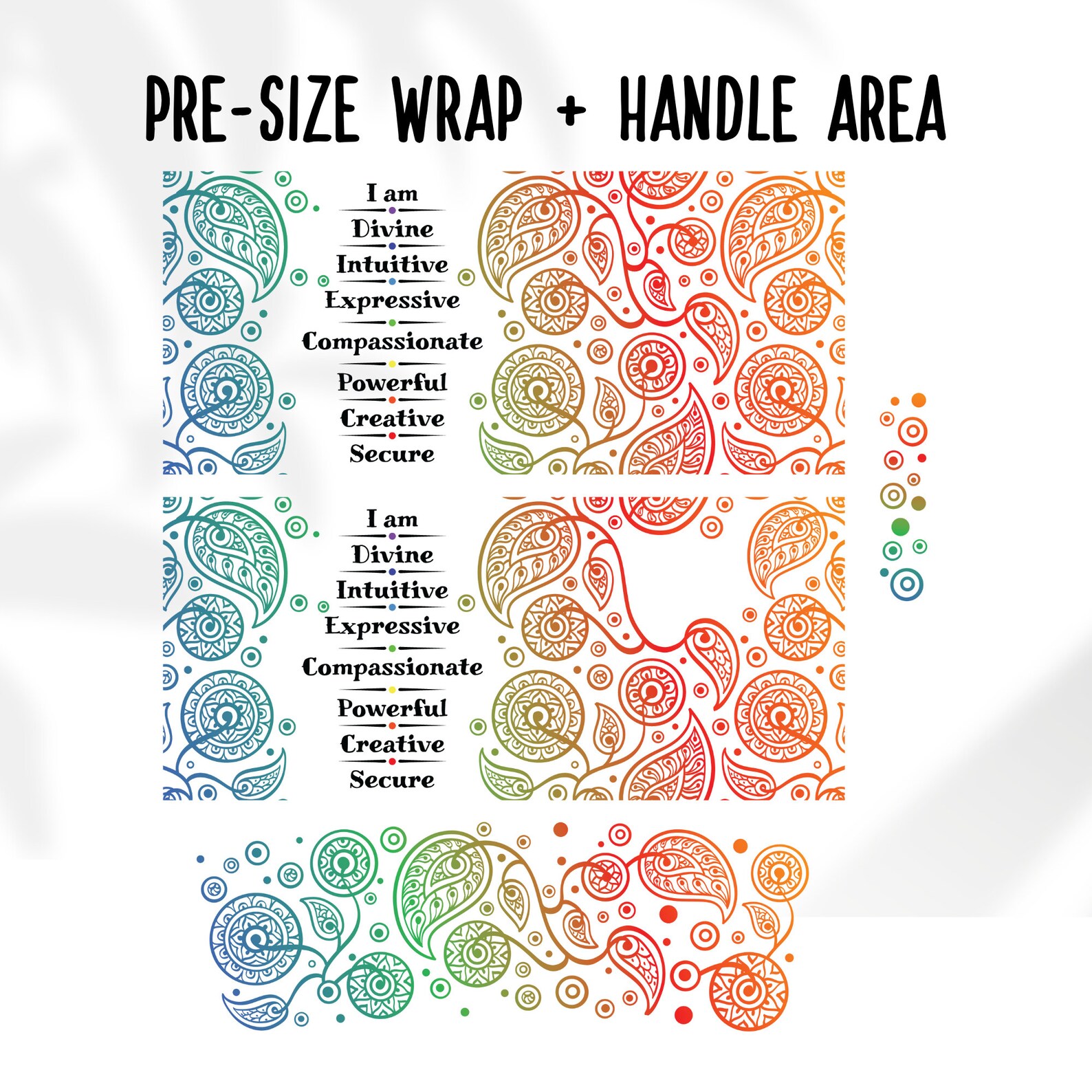 2 Designs 40oz Quencher Stanley Full Wrap Quotetumbler Beautiful Madala ...