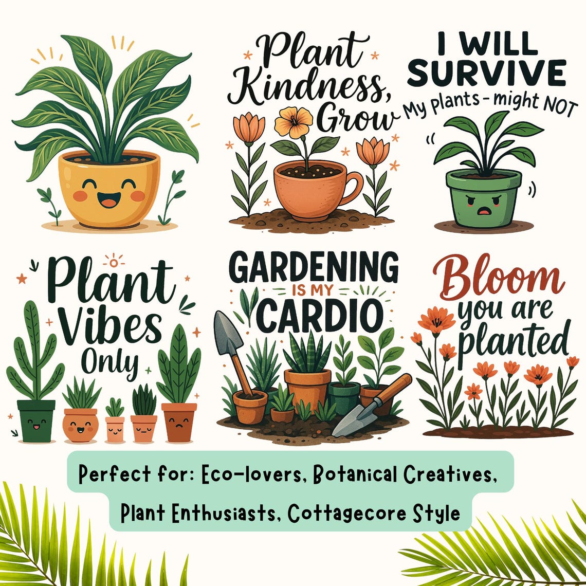 Plant Lover Quotes Bundle: Greenery Botanical Sayings (PNG Download) - Etsy