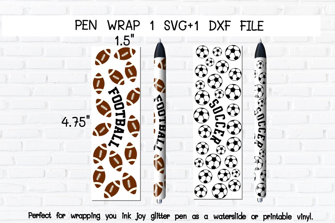 Soccer Pen Wrap Football Pen Wrap Sport Pen Wrap Sport - Etsy