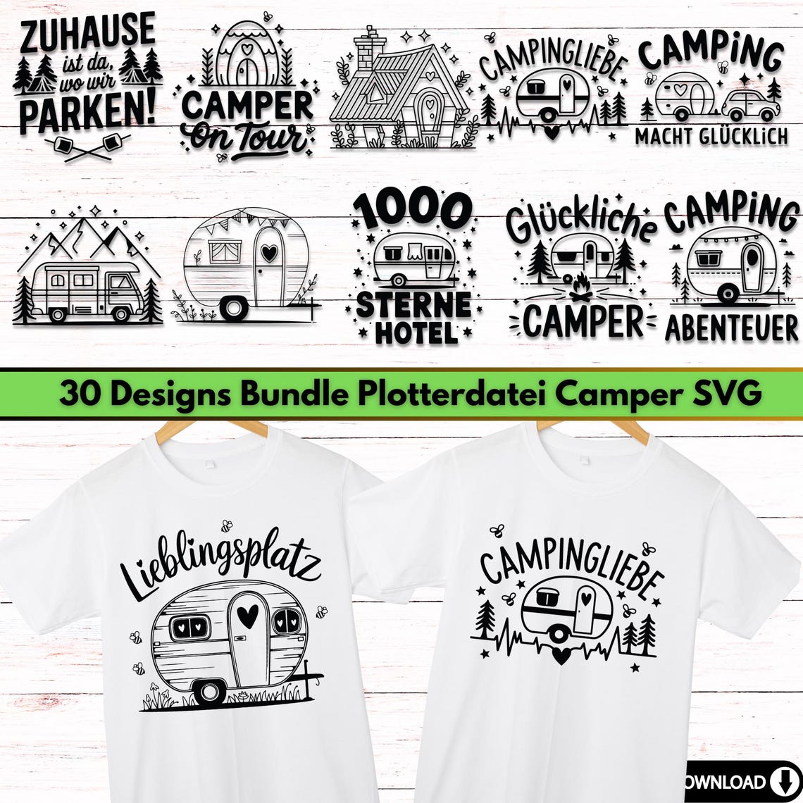 German Camping SVG Bundle: Camper Quotes (digital Download) - Etsy