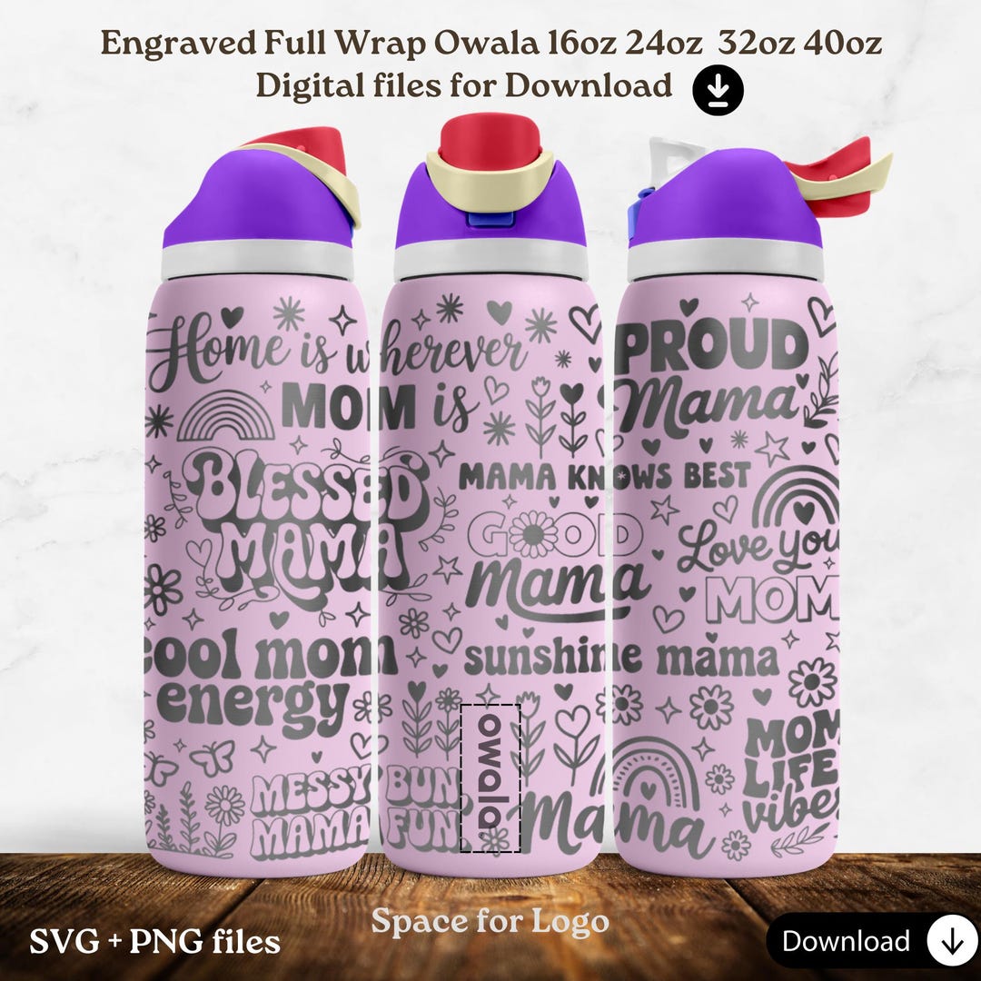 Owala Mama Mom Mothers Day Design for 40oz Tumbler Laser Engraved Full ...