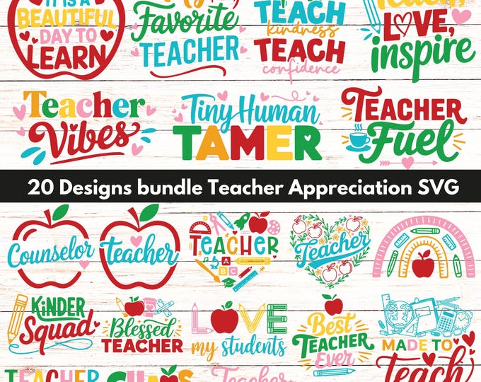 Teacher Svg Bundle| Funny Teacher Svg| Teacher Quote Png| Back to ...