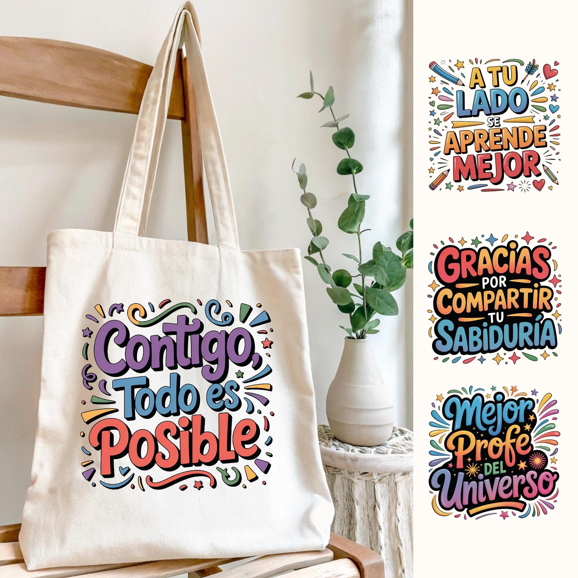 Spanish Teacher Stickers Bundle: Classroom Decor, Gift for Maestra ...