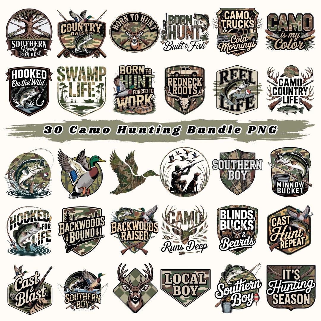 30 Camo Hunting Life | Hunter Design PNG (digital Download) - Etsy