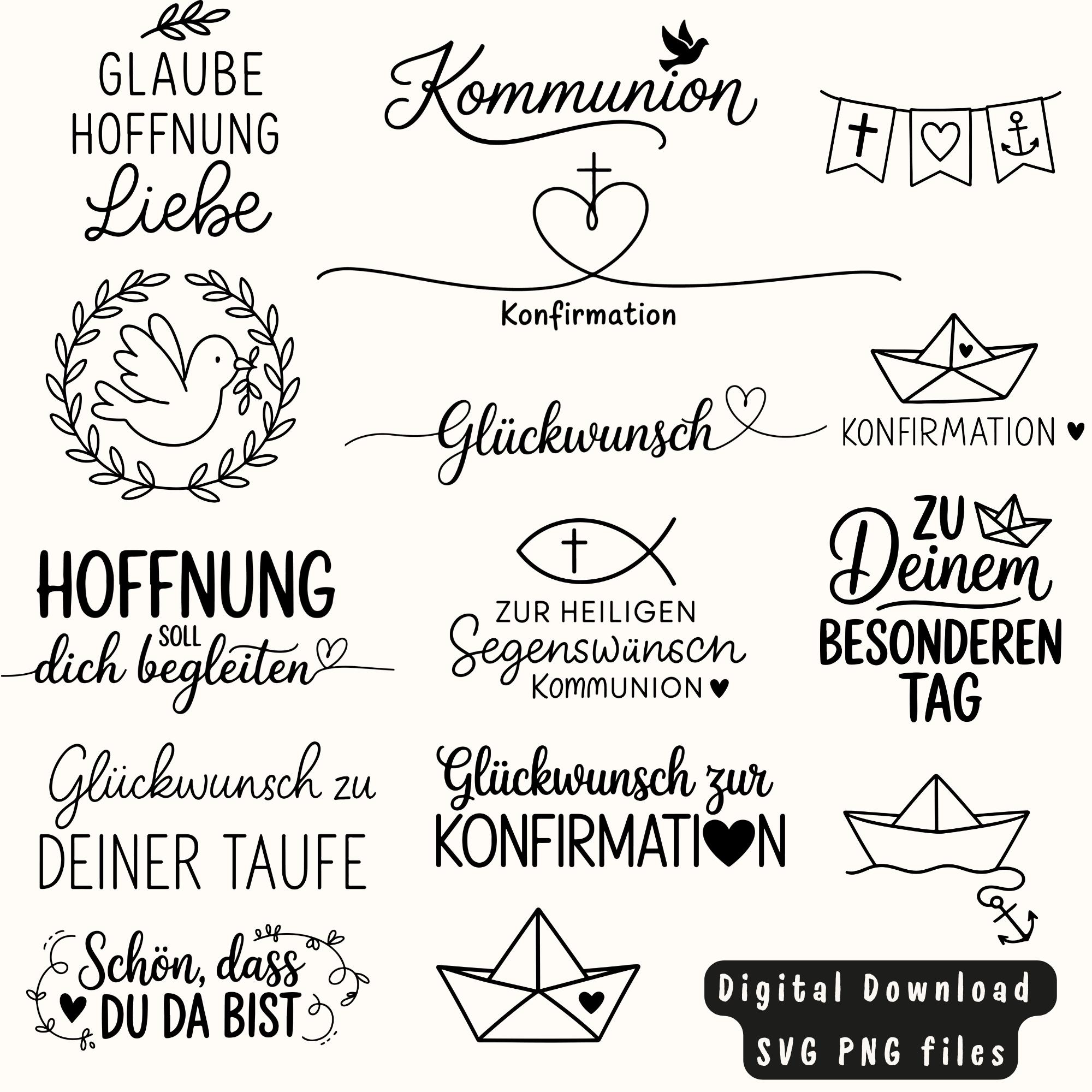 German Confirmation SVG Bundle: Christian Bible Verse Cut Files ...